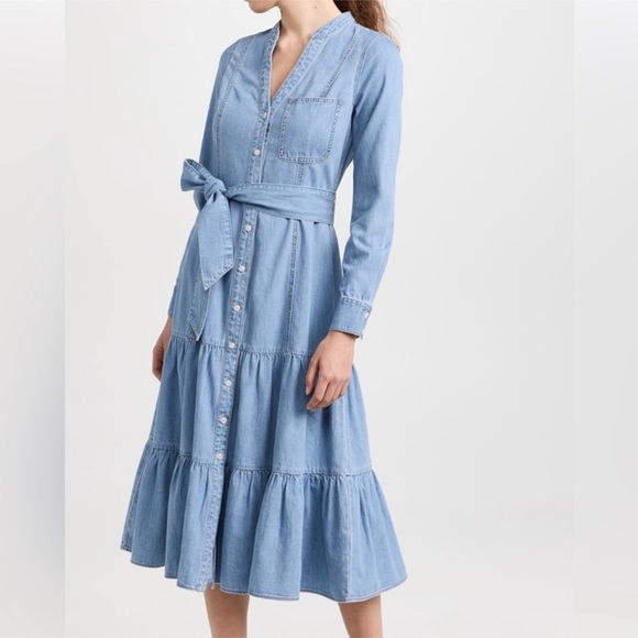 Veronica Beard | Dresses | Veronica Beard Denim Kova Midi Dress Sz 8 ...